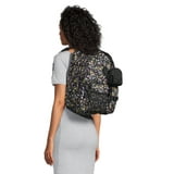 No Boundaries Women's Dome Multi Pocket 17" Backpack, Black Ditsy ...