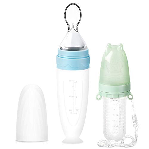 Termichy Baby Food Feeder Set, Silicone Pacifier Feeder and Squeeze ...