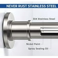 Industrial Shower Curtain Rod - Rustproof Non-Slip 43-72 Inch 304 ...