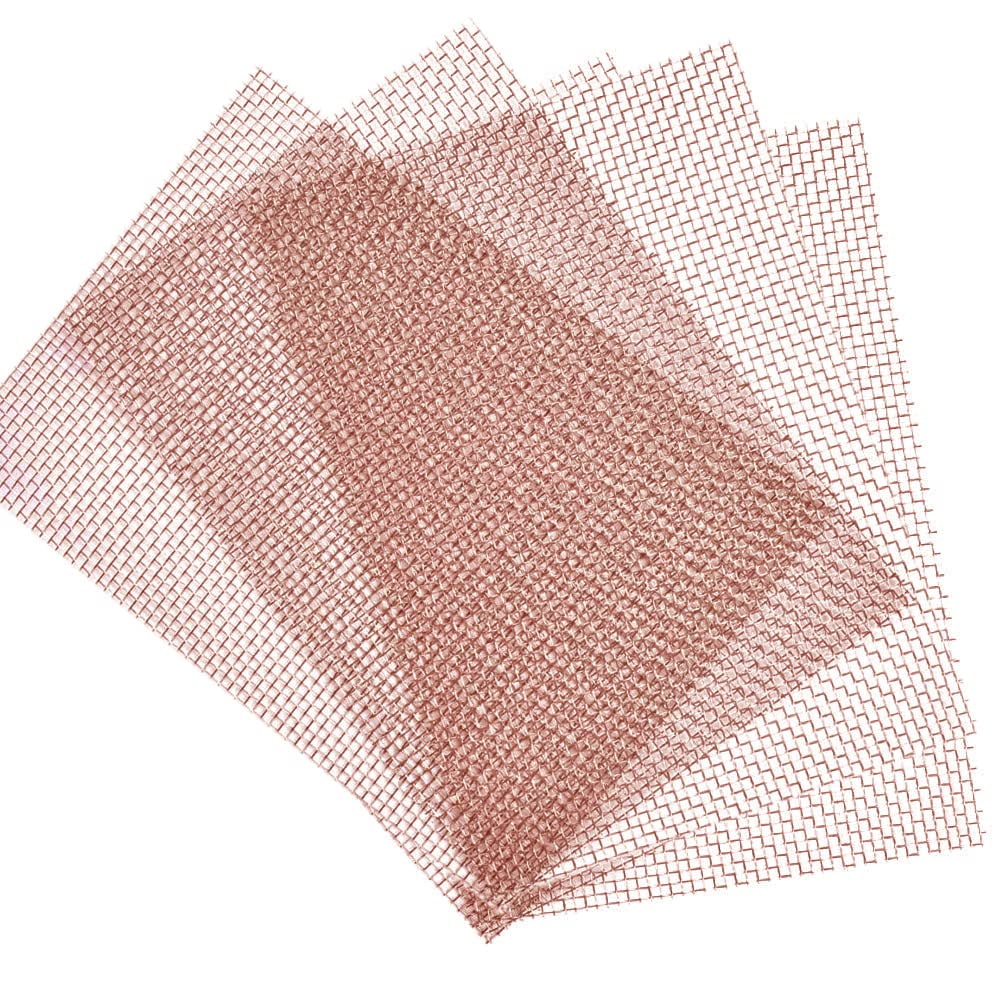 5 Pack 20 Mesh 99.9% Pure Copper Screen Woven Mesh Screen, Copper Mesh ...