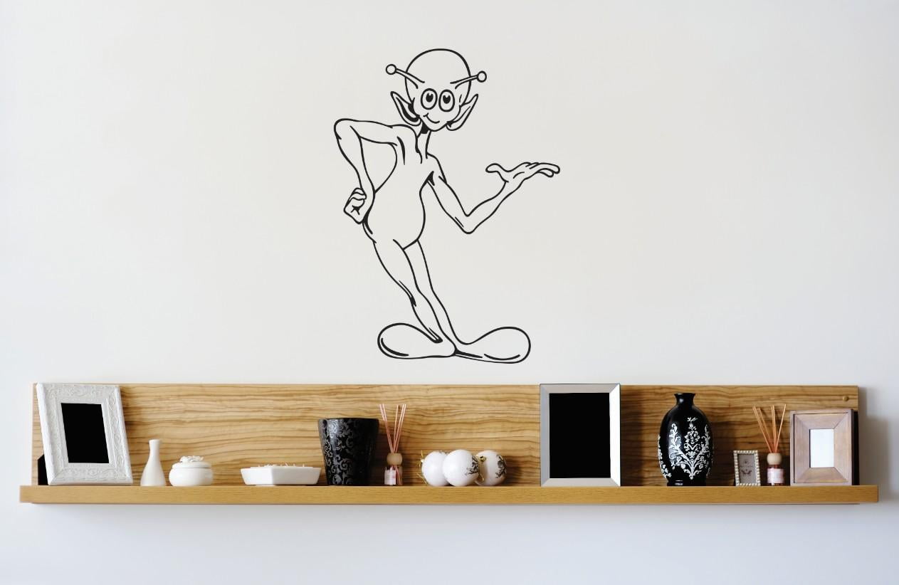 Vinyl Wall Decal Sticker : Alien Creature Picture Art Peel & Stick ...