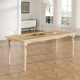 Extendable Dining Table with Removable Leaf, 82.7 Inch Vintage Wood ...