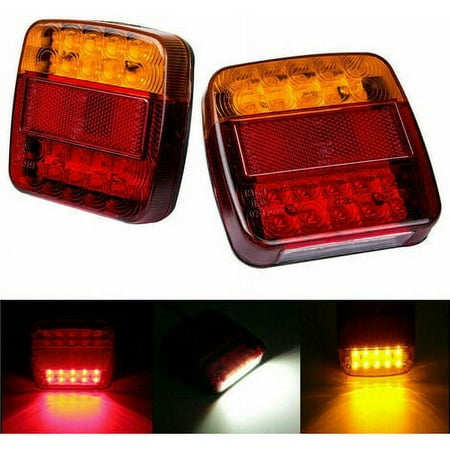 2 Pack 12V LED Trailer Tail Lights Truck Brake Light Indicator Parking ...