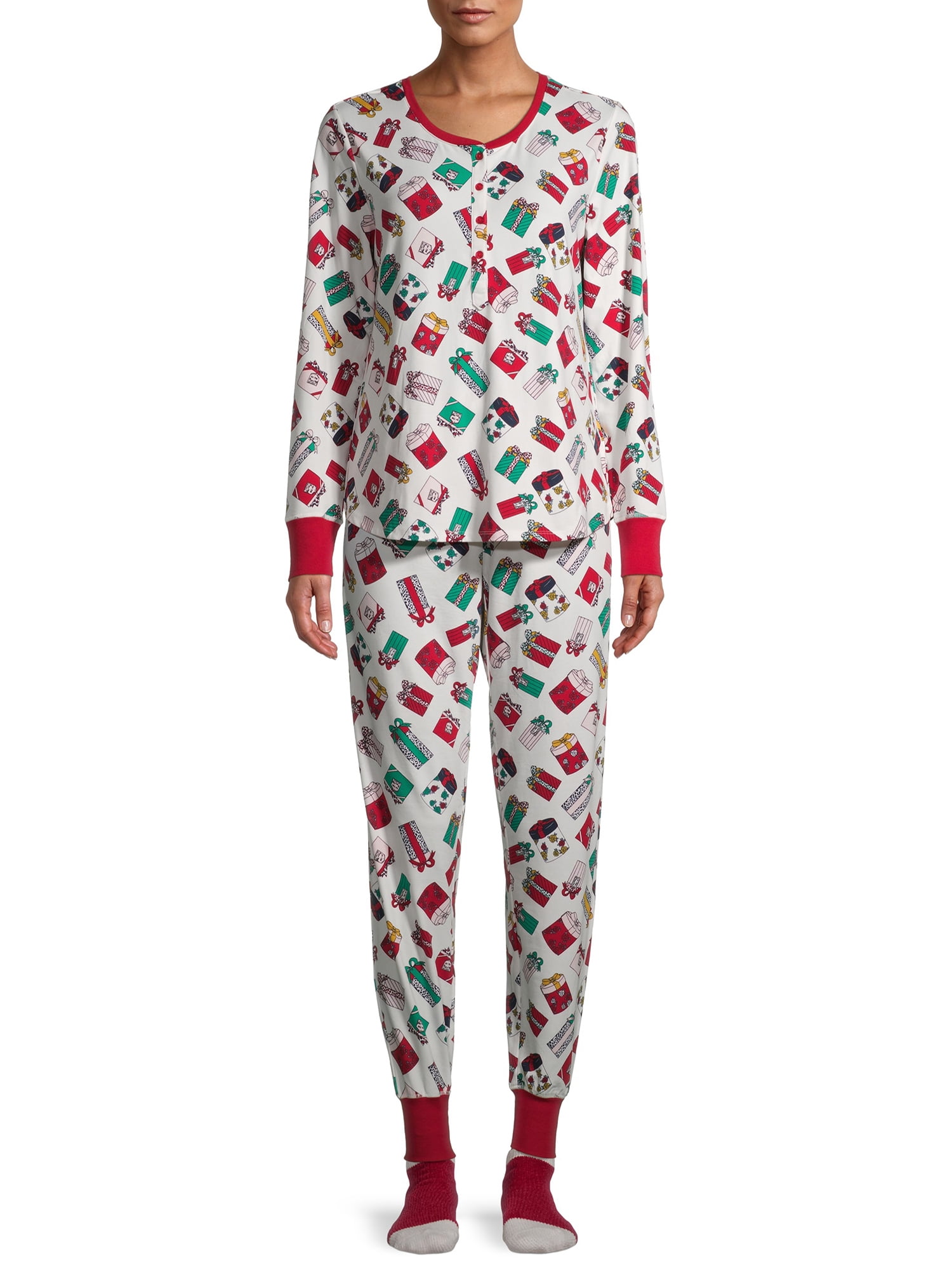 Secret Treasures Women's and Women's Plus 3-piece Pajama Set with Socks ...