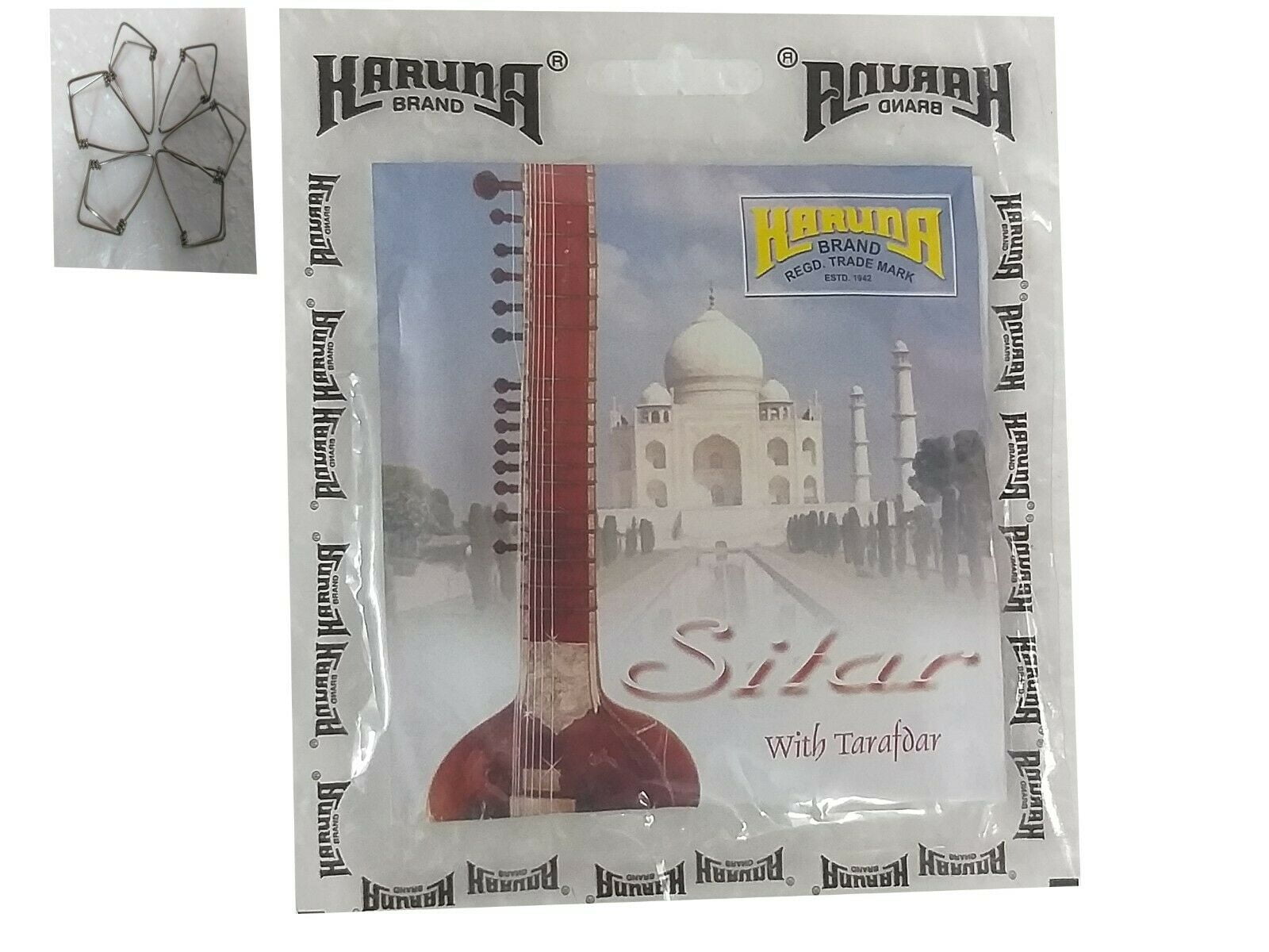 Sitar Strings~Complete Set With Sympatatic Strings~6 Pieces Mizrab ...
