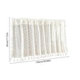 Bohemian Lace Tier Curtain, Polyester Semi Sheer Drape, Tassel Kitchen ...