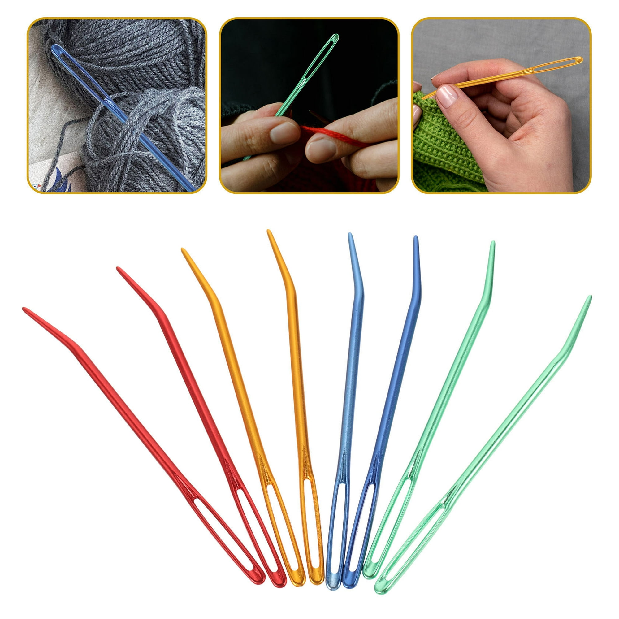 Click here for Tailtoss 8pcs Compact Yarn Needle Aluminum Gold Bl... prices