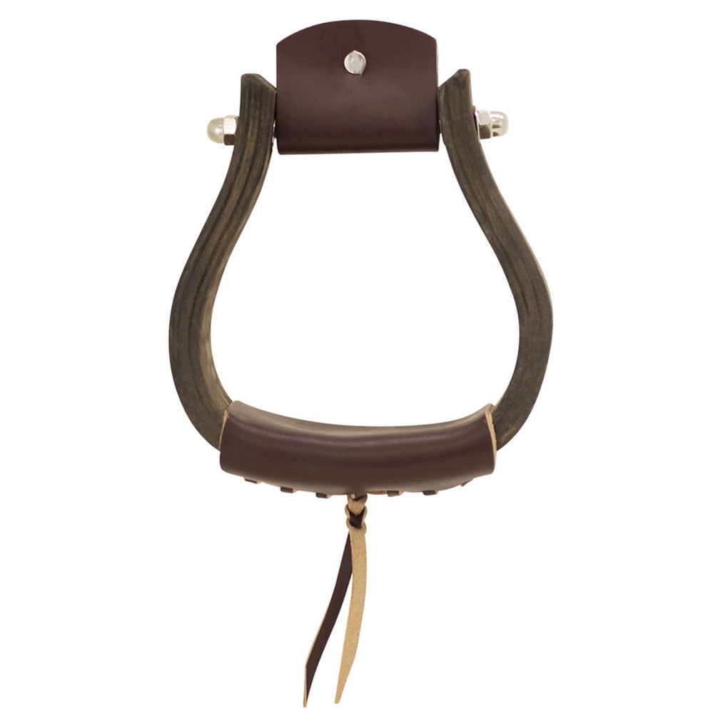 Metalab Open Range 3 1/4 Dark Wood Bell Stirrups - Walmart.com