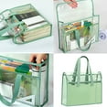 Double Layered File Organiser Carrying Bag Clear PVC Document Organiser ...