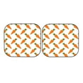 2 Piece Car Windshield Sun Shade - Cute Daucus Pattern Foldable Front ...