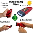 RGRVFD-Hand Crank Solar Powered Flashlights ( 4 Pack ) Rechargeable ...