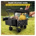 Collapsible Garden Cart Wagon with Canopy - Extra Large Folding Utility ...