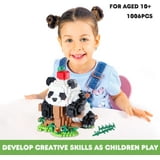 1006-Piece Panda Micro Building Blocks – Mini Panda Bricks Animal ...