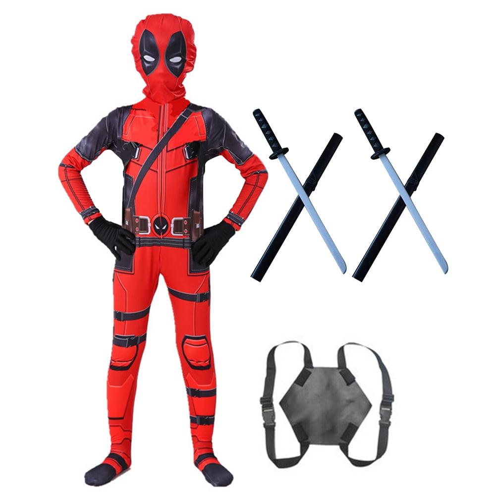 Deadpool Cosplay Body Superhéroe Disfraz Halloween para Hombres Y ...