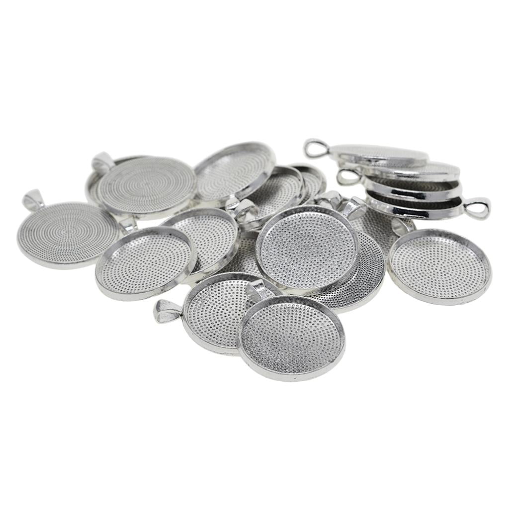 20 Pcs Bezel Settings Bezel Base Round Cabochon Bezel with 30mm Bezel ...