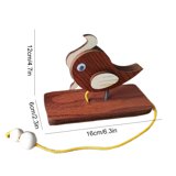 HBASD Vintage Wooden Handmade Creative Woodpecker Door Bell with Pull ...