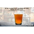 ARC USA Made 16 oz Clear Glass Pint Cups Set of 10, Elegant Drinkware ...