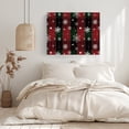 Christmas Red Green Classic Buffalo Plaid Snowflake Pattern Canvas ...