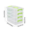 4-Tier Stackable Desktop Storage Box, Plastic Layered Organizer with ...