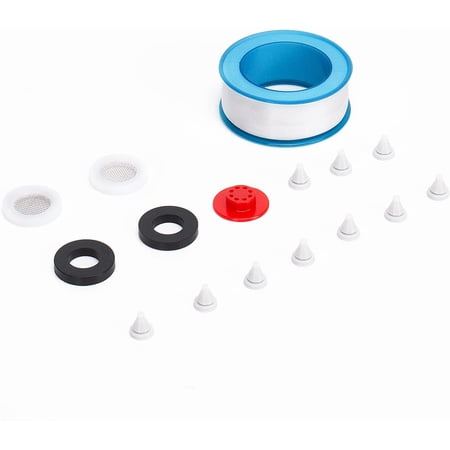 Head Replace Parts - Red Flow Restrictor +2 Mesh Screen Black Rubber ...