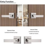 Hinzonek Privacy Door Handle with Lock, Interior Bedroom Entrance Door ...