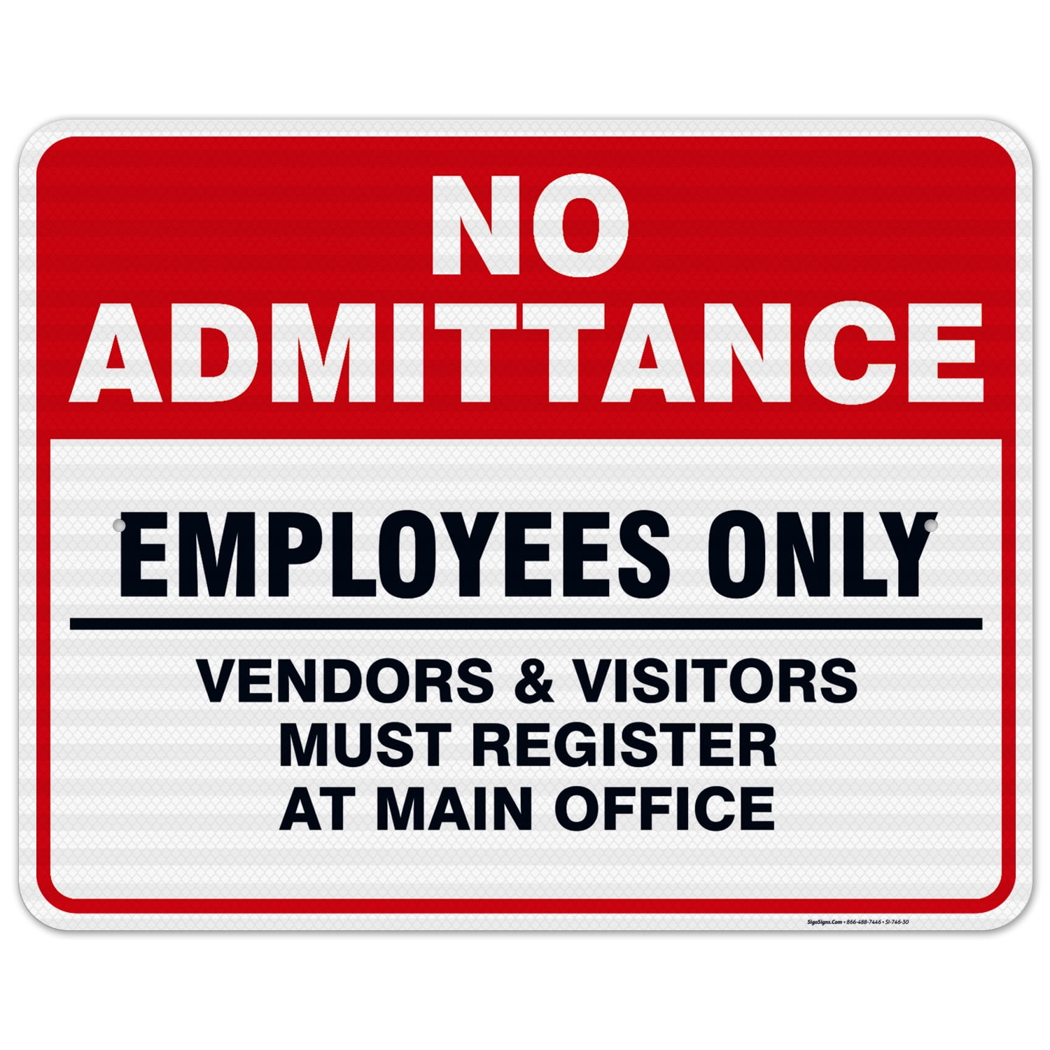 No Admittance Sign, Employees Only Sign, - Walmart.com