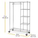 Whitmor 4-Shelf Rolling Garment Rack, Metal, Chrome - Walmart.com
