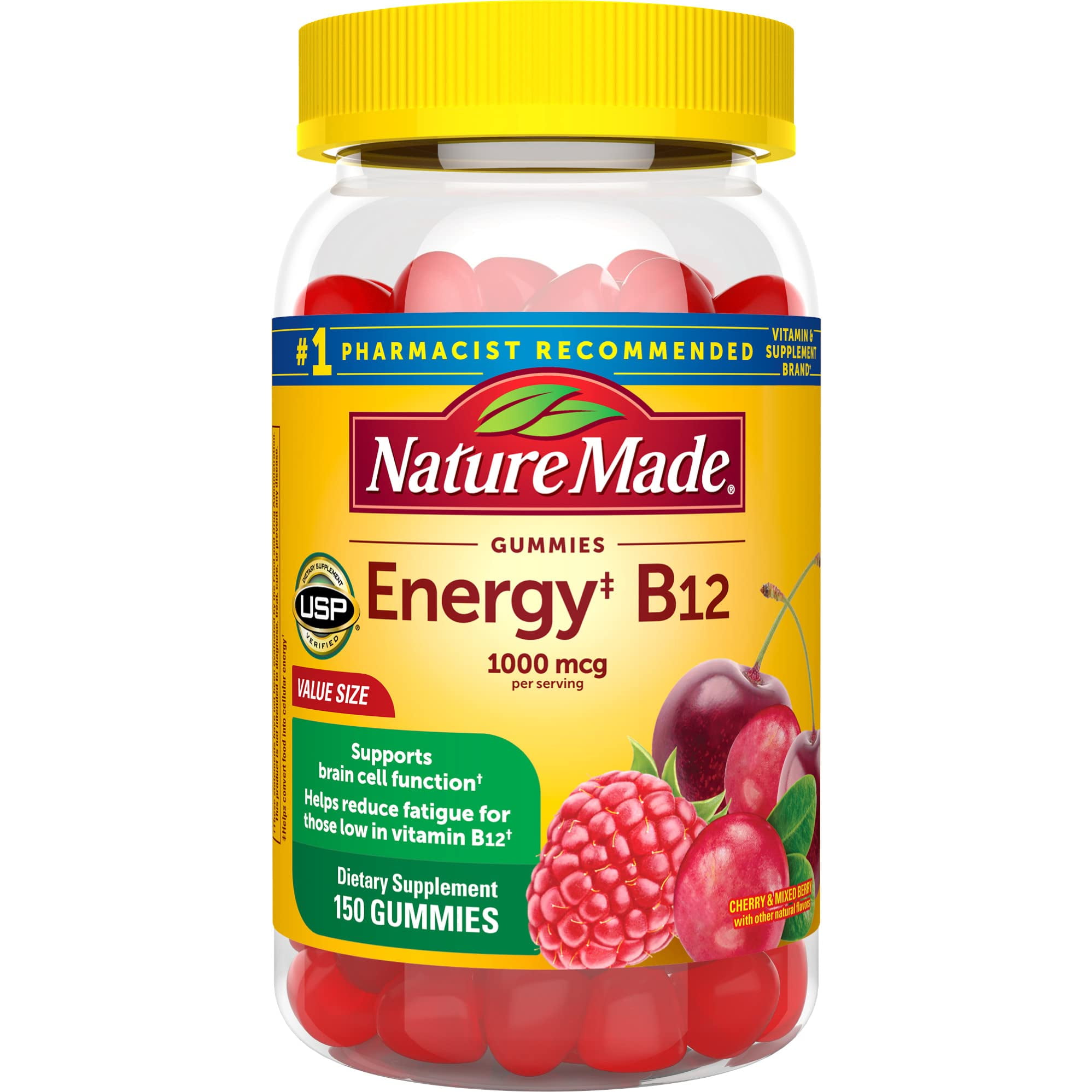 Suplemento Nature Made Energy B12 1000 mcg 150 gomitas | Bodega Aurrera ...