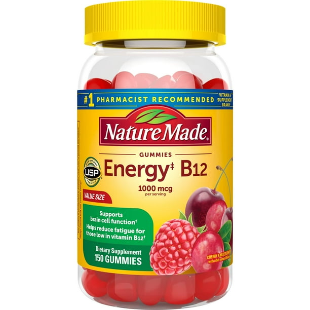 Suplemento Nature Made Energy B12 1000 mcg 150 gomitas Nature Made ...