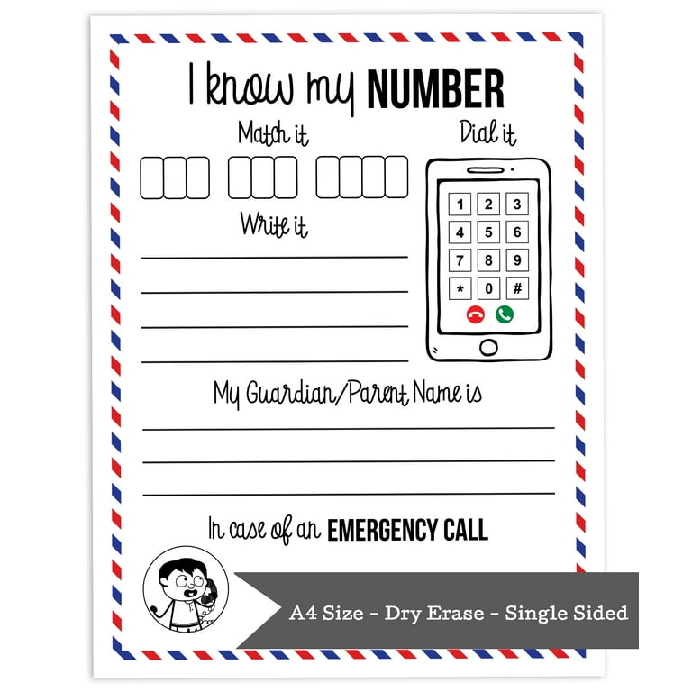 Emergency Phone Numbers List For Kids