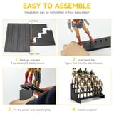 6 inch Action Figure Display Stand, 4 Tier Shelf with Pegs for MOTU/DC ...