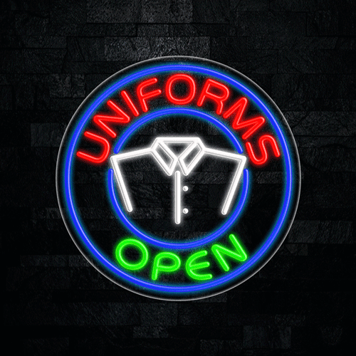 Uniforms LED Neon Sign 26"L x 26"H #31171 - Walmart.com