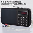 Portable FM Radio Speaker - 4-in-1 Bluetooth/TF/USB/MP3 Player with 10 ...