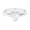 Elise Jewel 14k White Gold Rings - 1.8 Ct Heart Cut Diamond Ring for ...