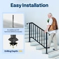 SPECSTAR 2-Pack Outdoor Handrails, 4-5 Step Galvanized Steel Railing ...