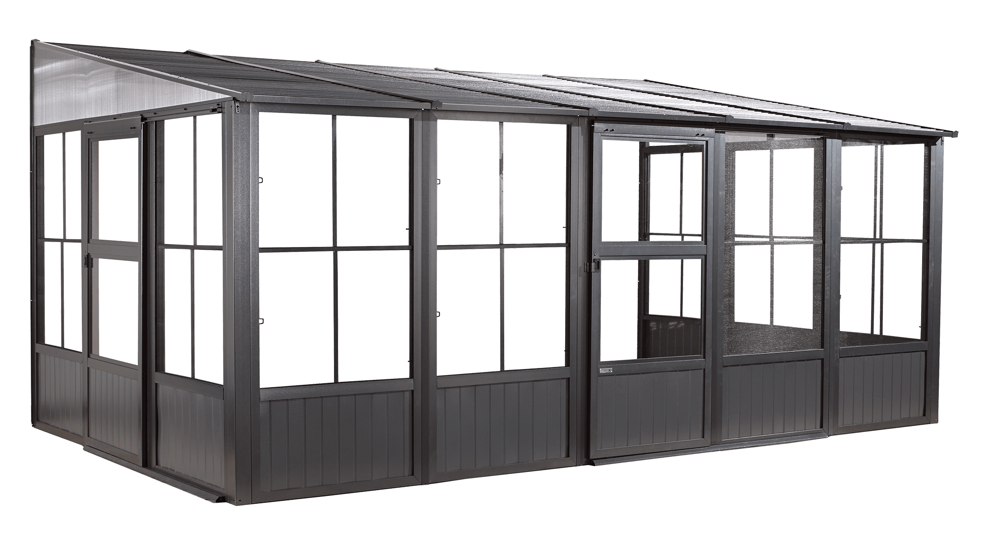 Sojag 440-9163032 10 x 16 ft. Charleston No.93D Wall Solarium Steel ...