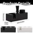 BIZHUA White Vertical Coffee Tamper Stand, 24x10cm Silicone Mat for ...
