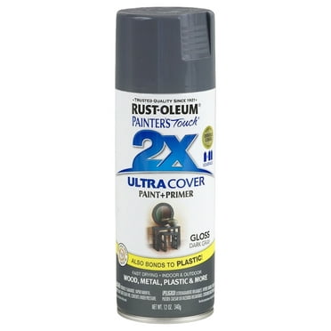 Rust-Oleum 249115 Gloss Dark Gray Ultra Cover 2X Paint + Primer Spray ...