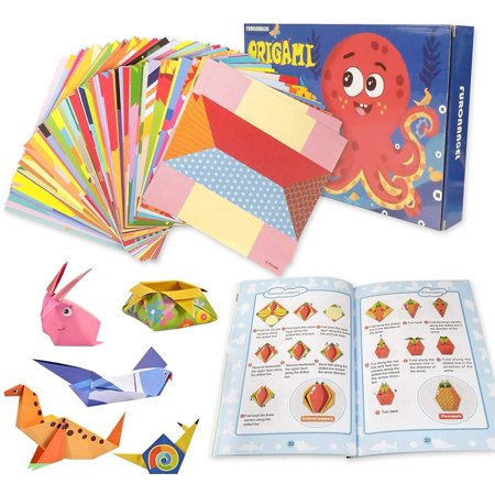 Paper Kit for Kids 72 Origami Vivid Patterns English Instructional ...