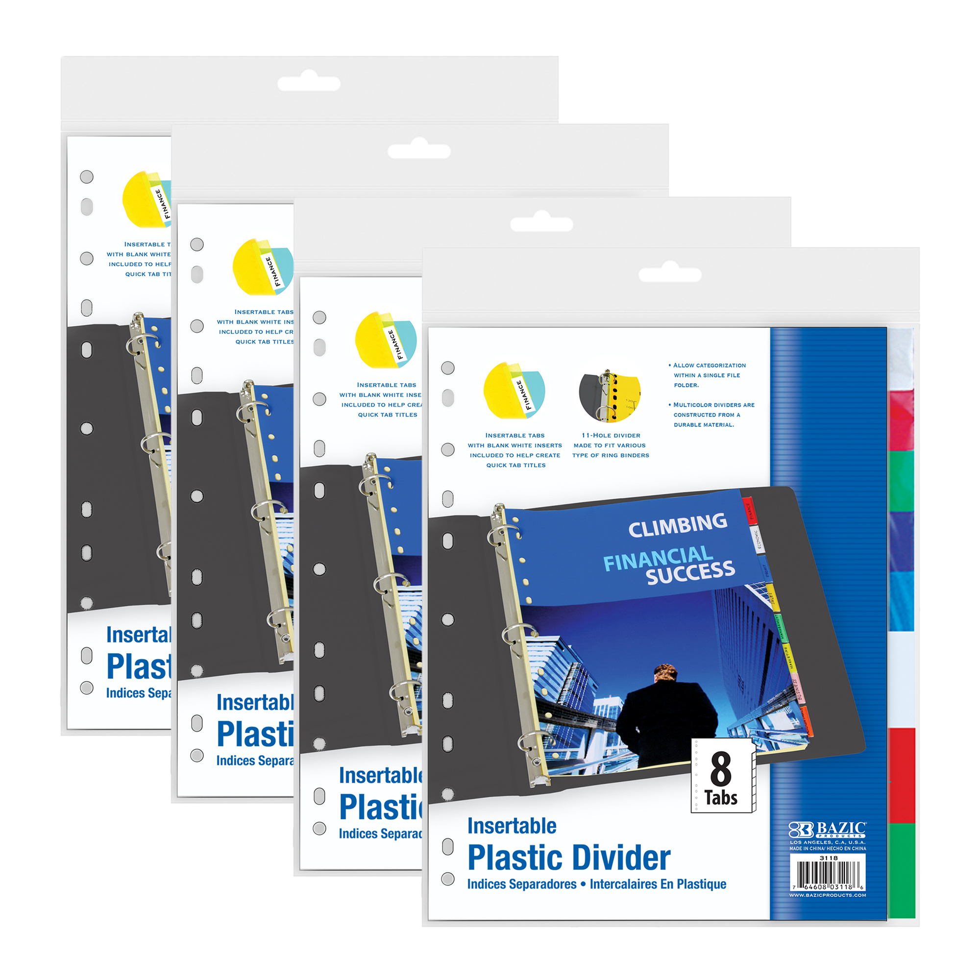 Wilson Jones View-Tab Transparent Index Dividers, 8-Tab, Rectangle ...