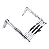 White Water B00301WH Wide Over Platform Telescoping Ladder, 3 Step ...