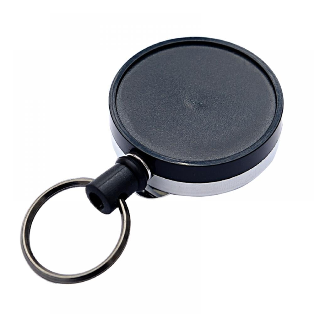 Belt Clipped Retractable Key Ring 60cm Coated Steel Wire Rope - Walmart.com