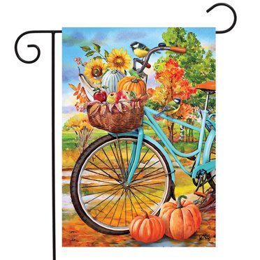 Pumpkin & Apples Autumn Garden Flag Sunflowers Fall 12.5" x 18 ...