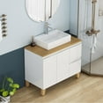 36-Inch Modern Bathroom Vanity with Sink Combo,2 Doors and 2 Big Drawer ...