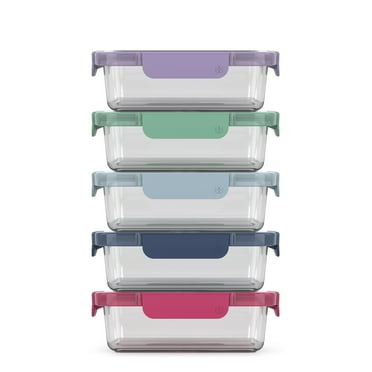 Ello 10 Pc Color Lock 3.4 Cup Meal Prep Set with Lids - Walmart.com