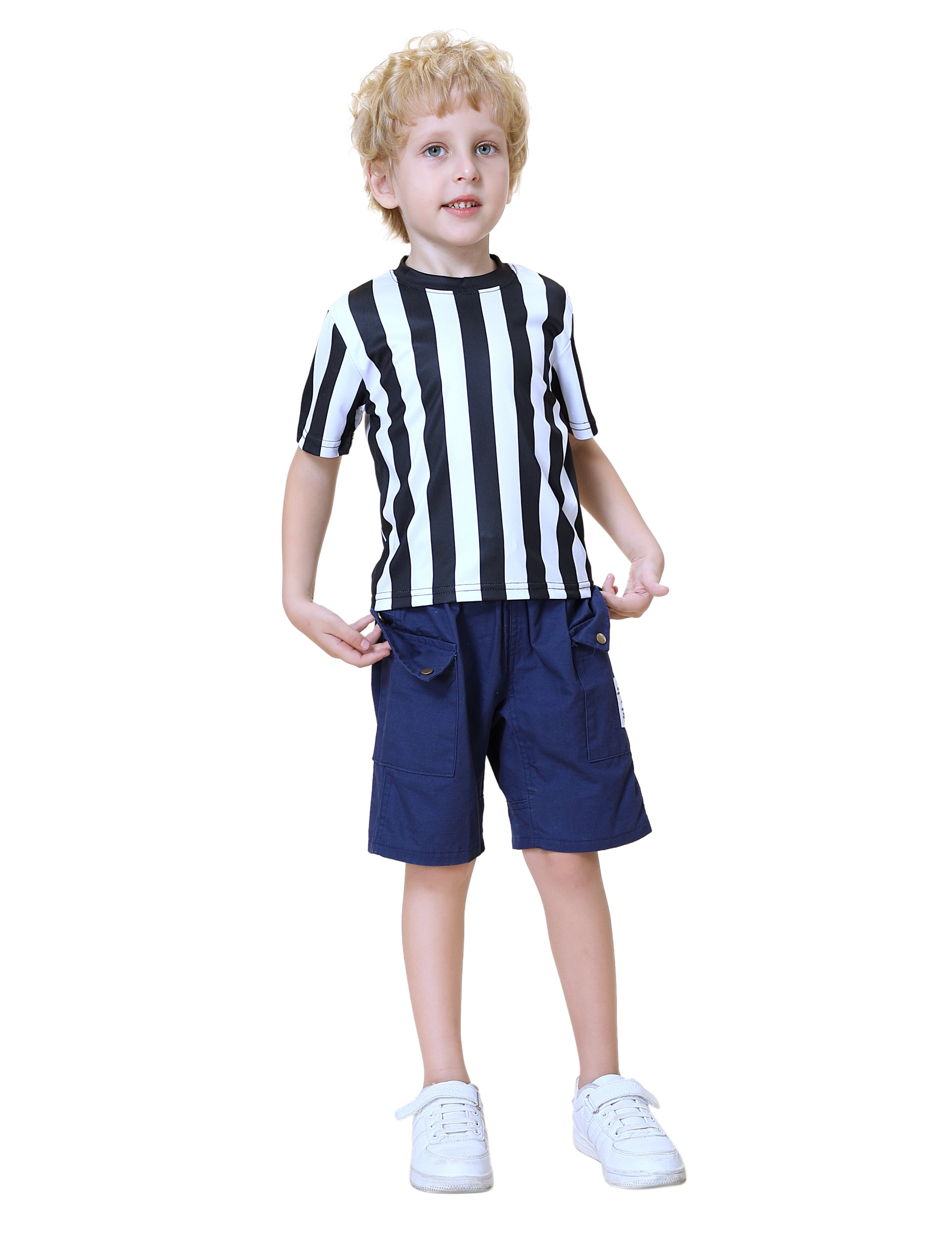 Toptie Children's Referee Shirt Costume Kids Ref Uniform for Soccer ...