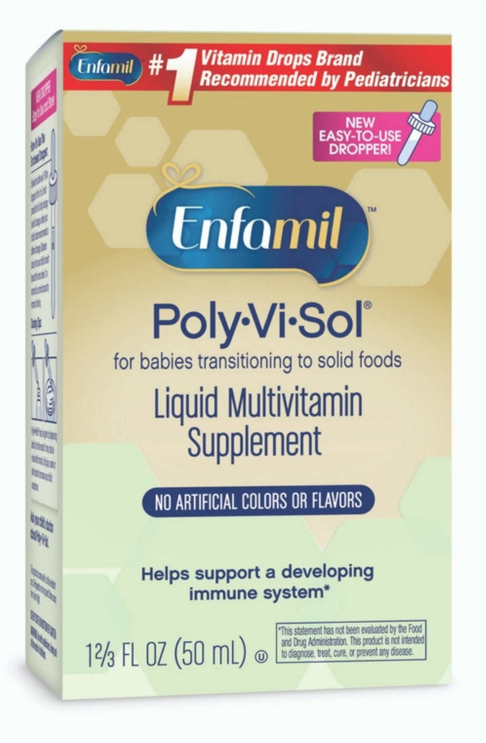 2 Pack - Enfamil Poly-Vi-Sol Liquid Multivitamin Supplement 50 mL ...