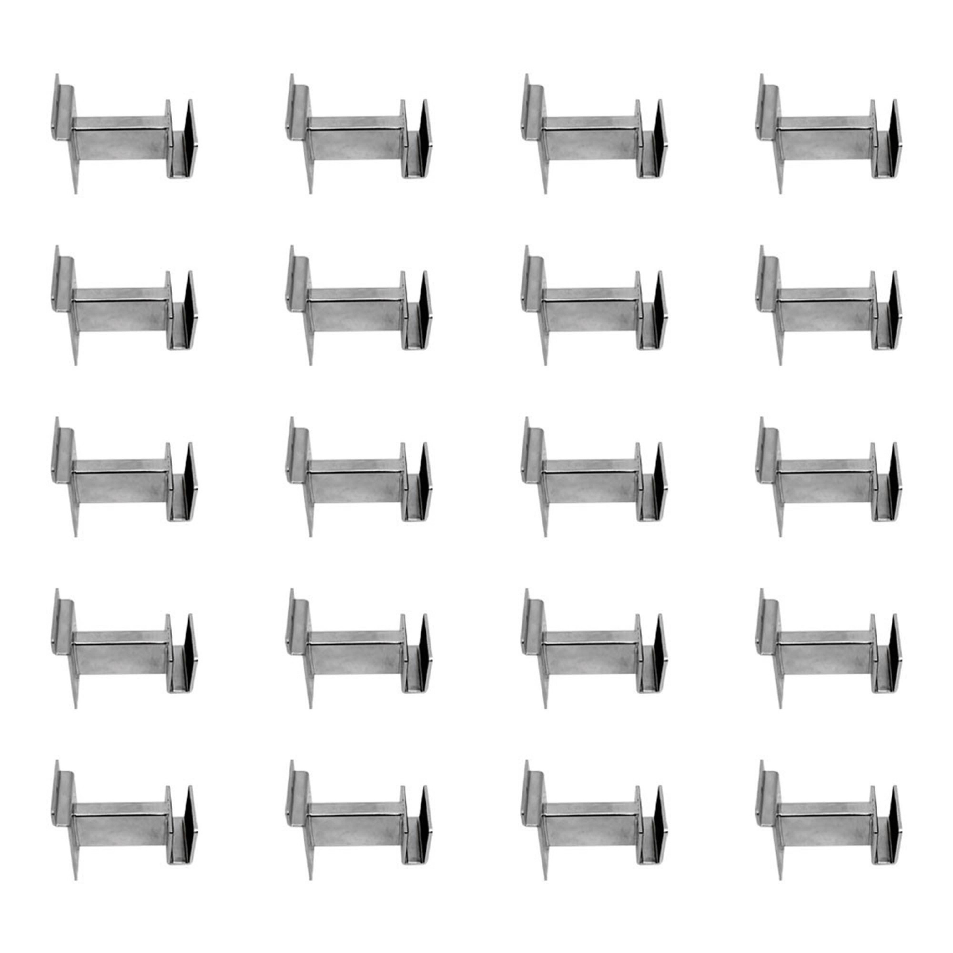 20 Pc 3 Chrome Slatwall Hangrail Bracket Hold 1 3 4 X 1 2 20 Pc 3 Chrome Slatwall Hangrail Bracket Hold 1 3 4 X 1 2