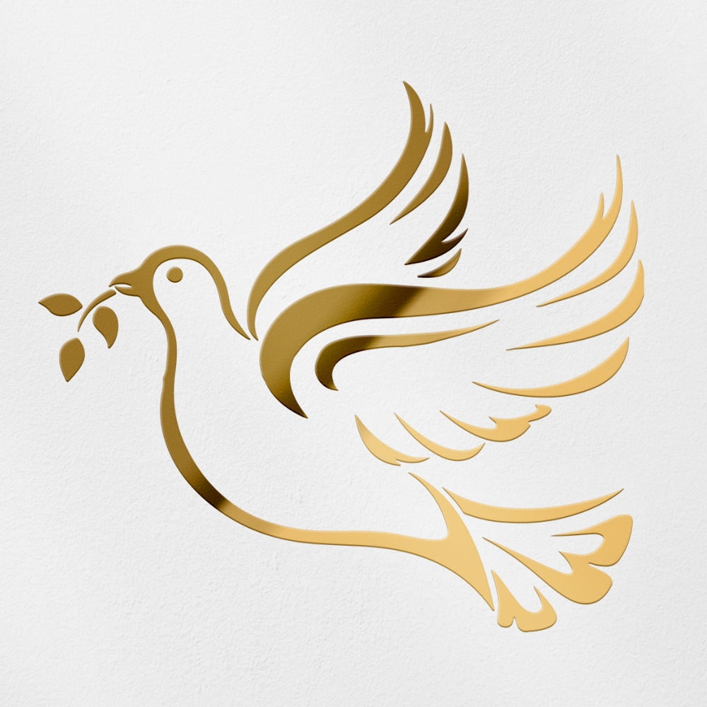 Transparent Decal Stickers Of Christian Christian Symbol Dove Peace ...