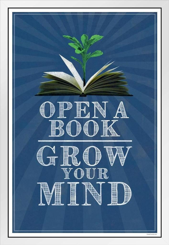 Open A Book Grow Your Mind Reading Writing English Literature Library ...